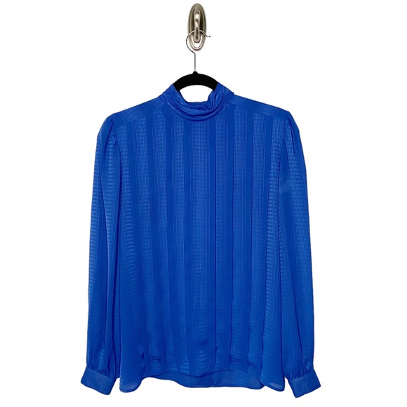 Vintage | Tops | Vintage Nilani Blue Button Back Blouse Size 8 | Poshmark